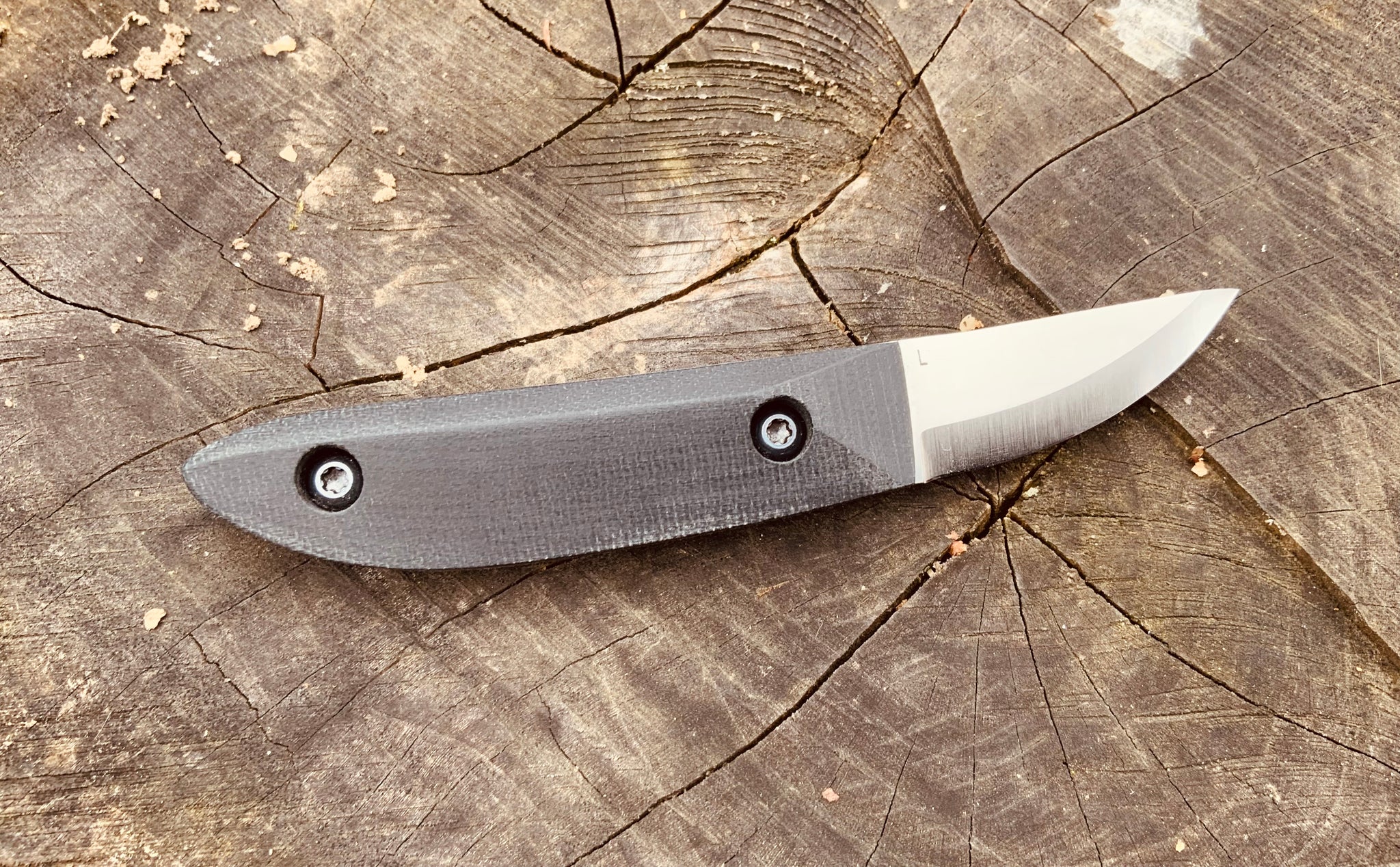 Kerf Carver Knife | Micarta | Scandi Ground | Woods Monkey